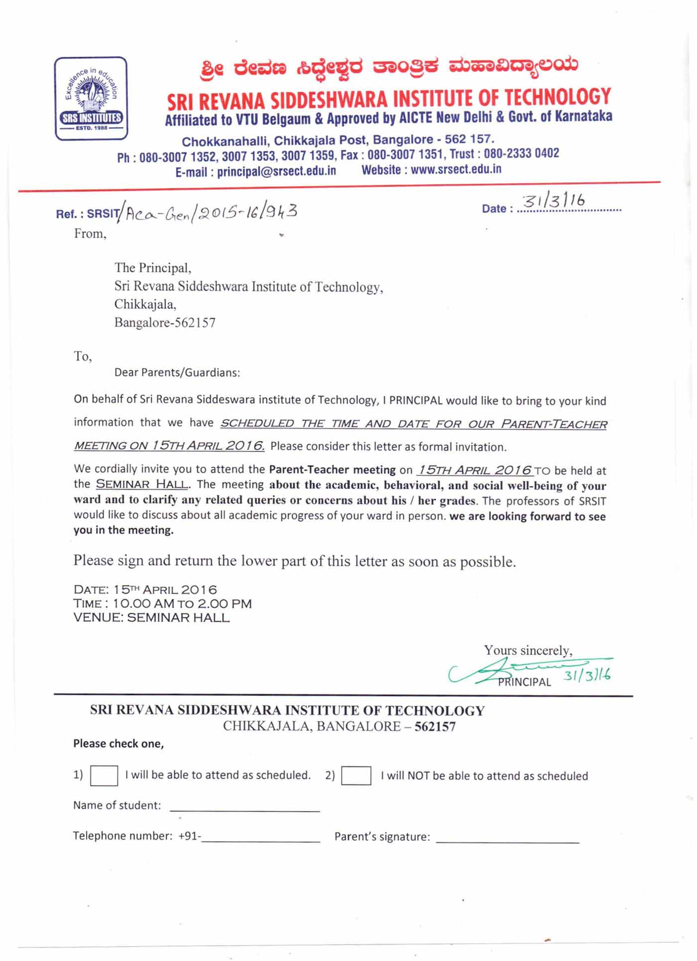 Sample Letter Confirming Attendance Meeting